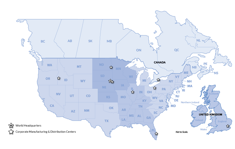 Shur-Co Corporate Locations and Service Centers