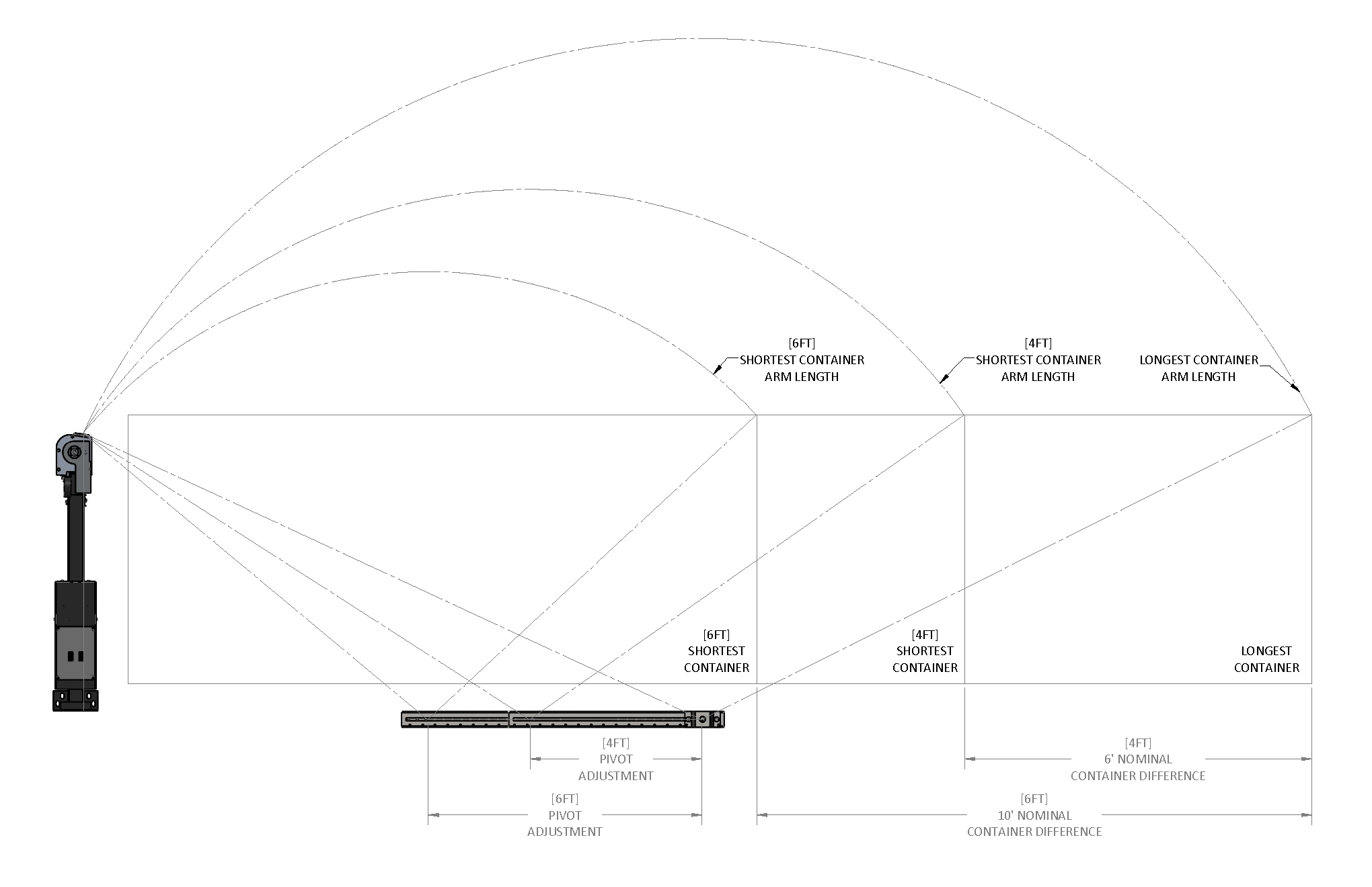 Shurco™ Manual Adjust Pivot for Hook-Lift & Roll-Off